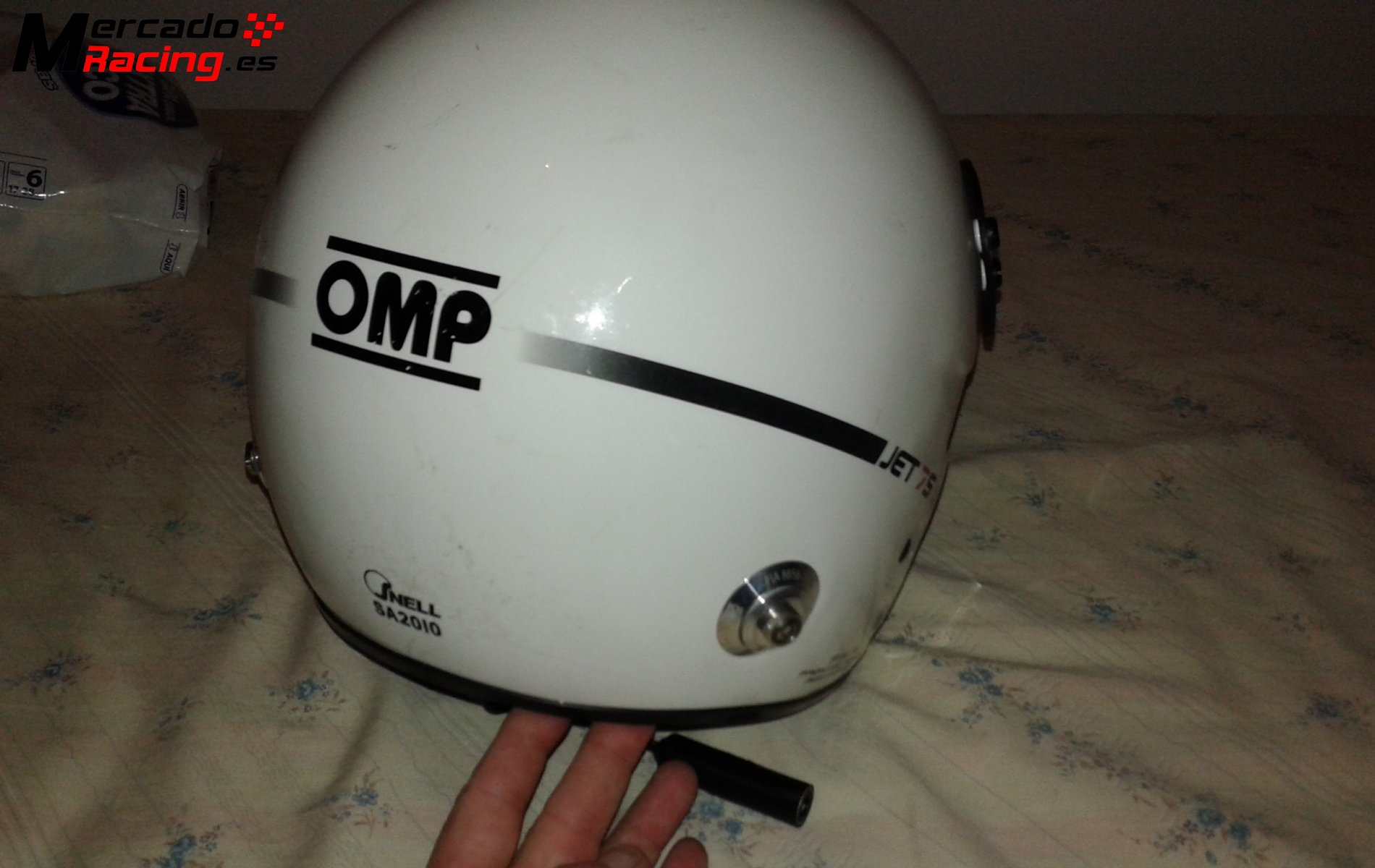 casco omp snell 2010 con cable de interfono stilo