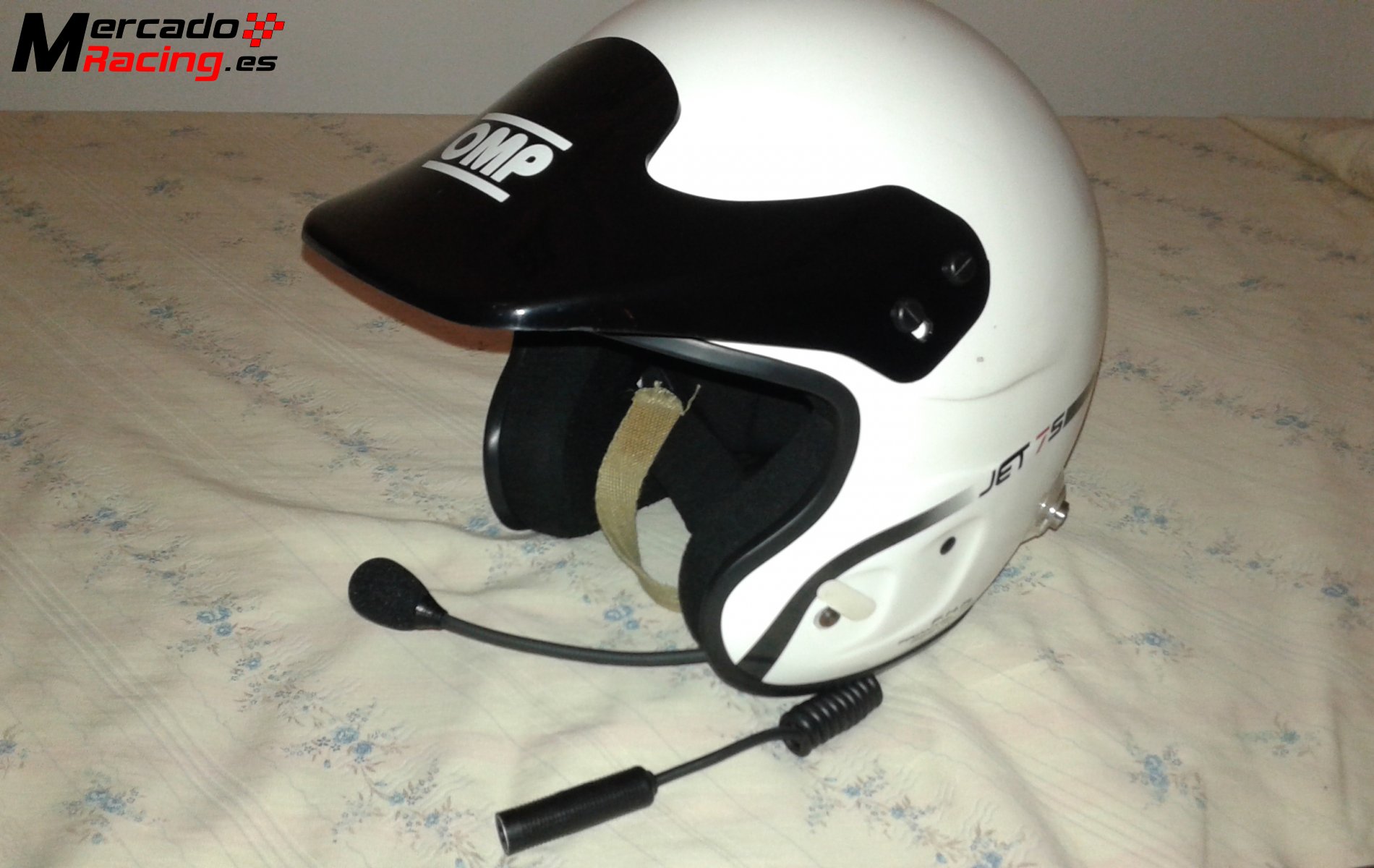 casco omp snell 2010 con cable de interfono stilo