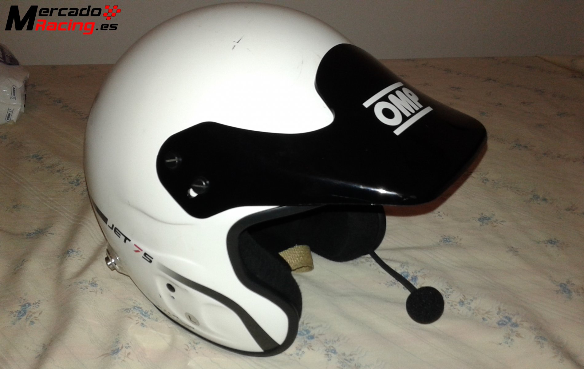 casco omp snell 2010 con cable de interfono stilo
